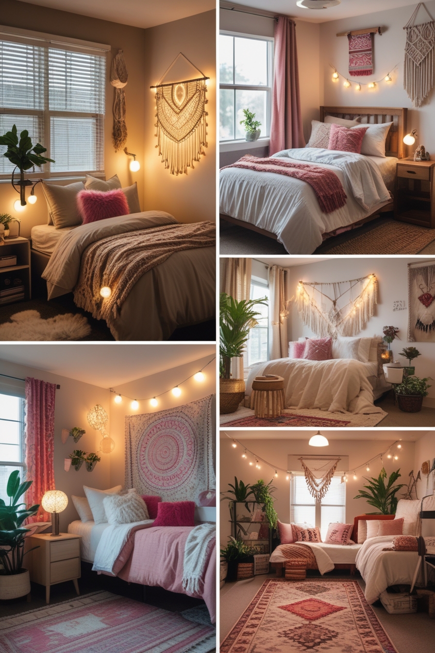 Cozy & Stylish Girls’ Dorm Rooms with Boho Decor - Idea Dash