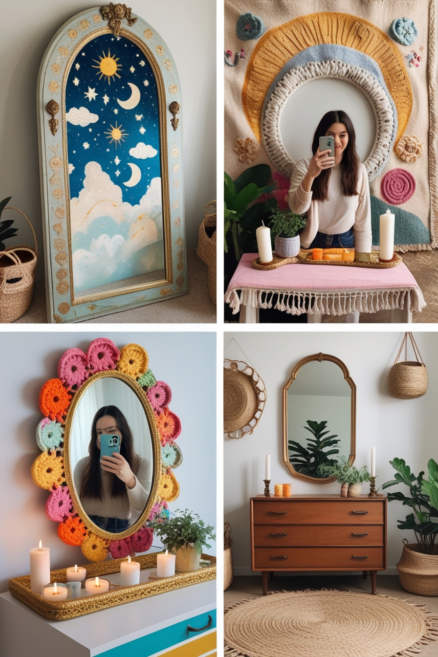 Boho Mirrors: Vintage-Inspired, Warm & Uniquely Designed - Idea Dash