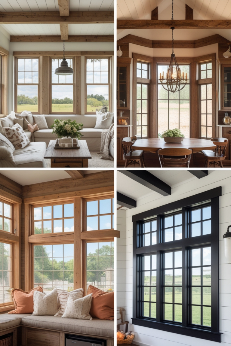 Farmhouse Window Trim Ideas with Rustic & Modern Charm - Idea Dash