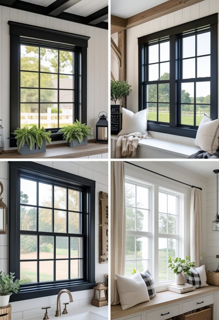 Farmhouse Window Trim Ideas with Rustic & Modern Charm - Idea Dash