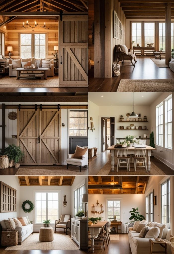 Cozy Farmhouse Interiors with Rustic Wood & Barn Doors - Idea Dash