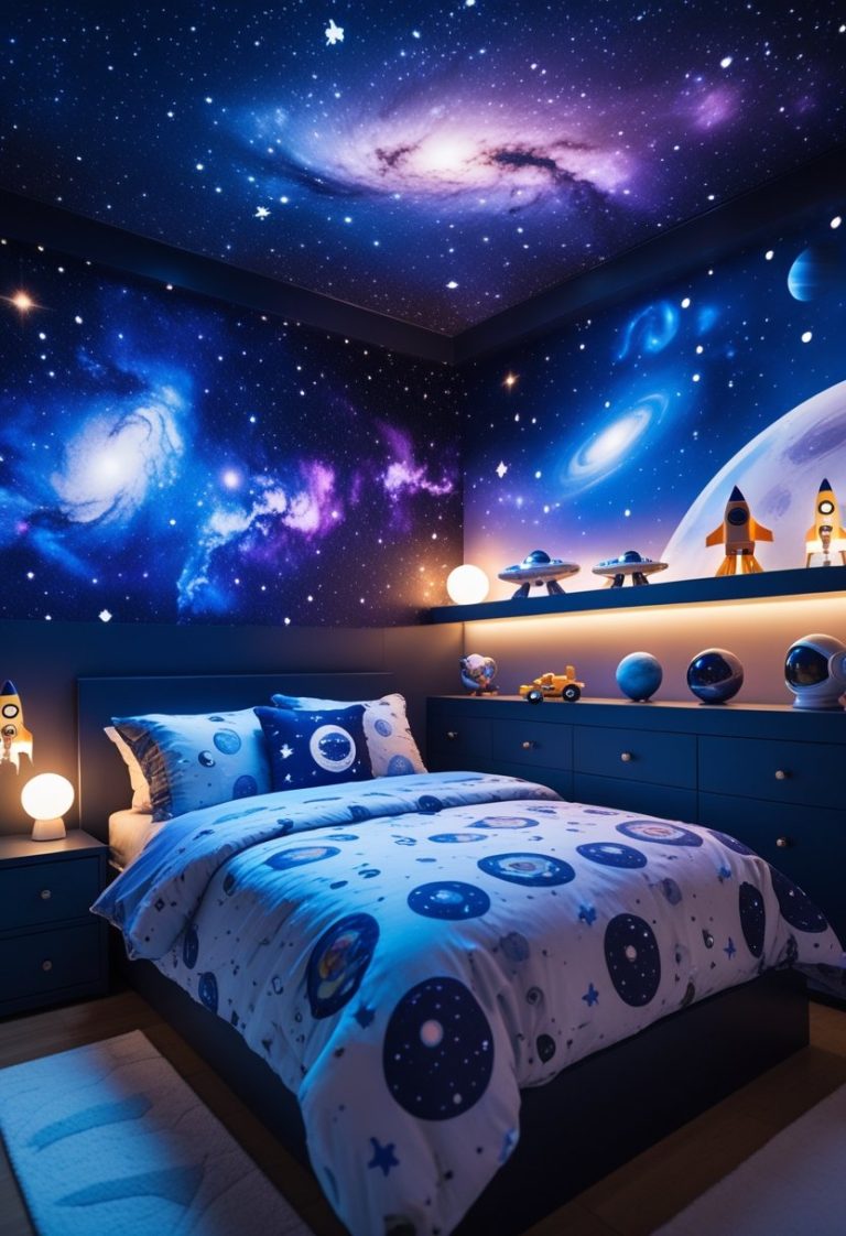 Space Bedroom Ideas for Kids with Stars & Astronauts - Idea Dash