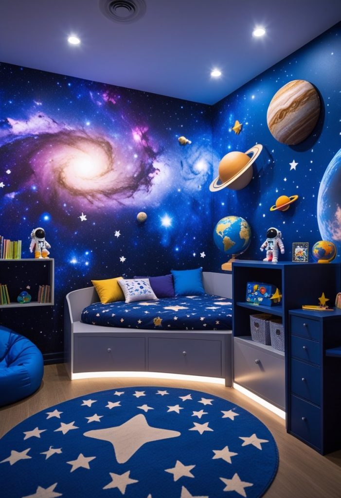 Space Bedroom Ideas for Kids with Stars & Astronauts - Idea Dash