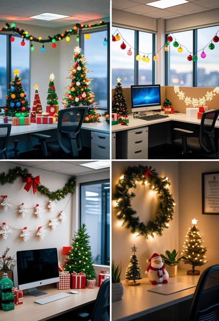 Festive Christmas Cubicle Decor Ideas for the Office - Idea Dash