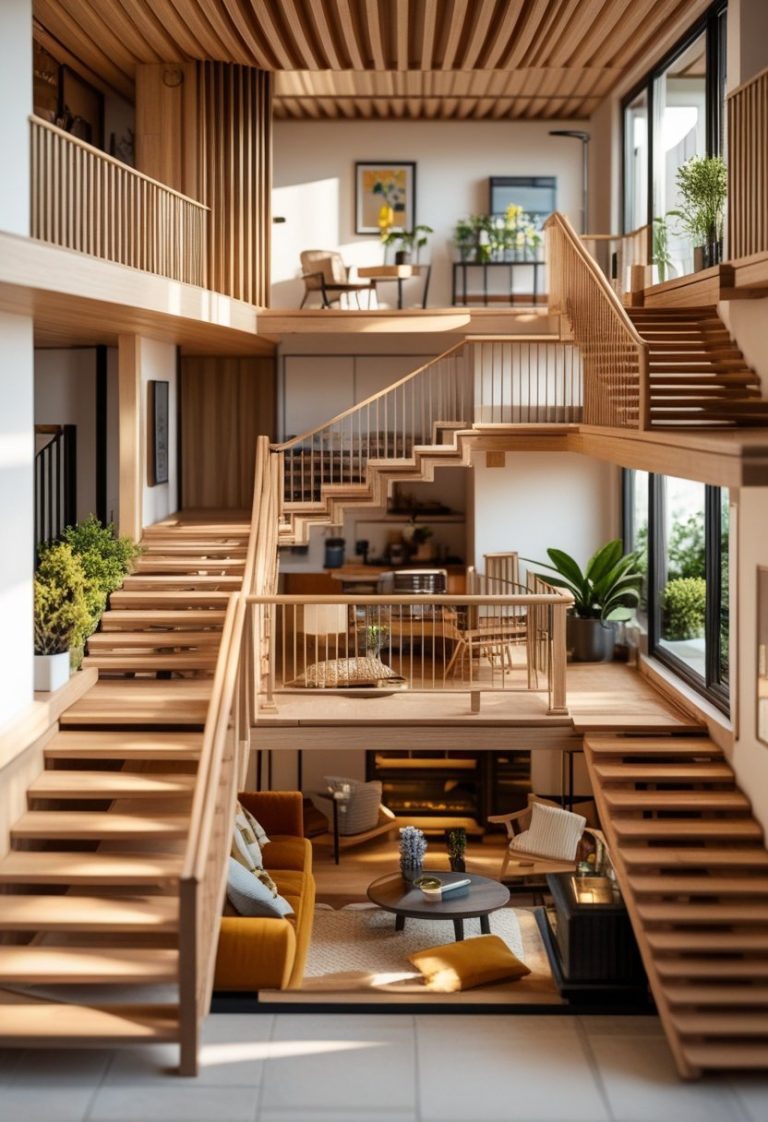 Cozy Multi-Level Apartment with Modern Urban Night Views - Idea Dash
