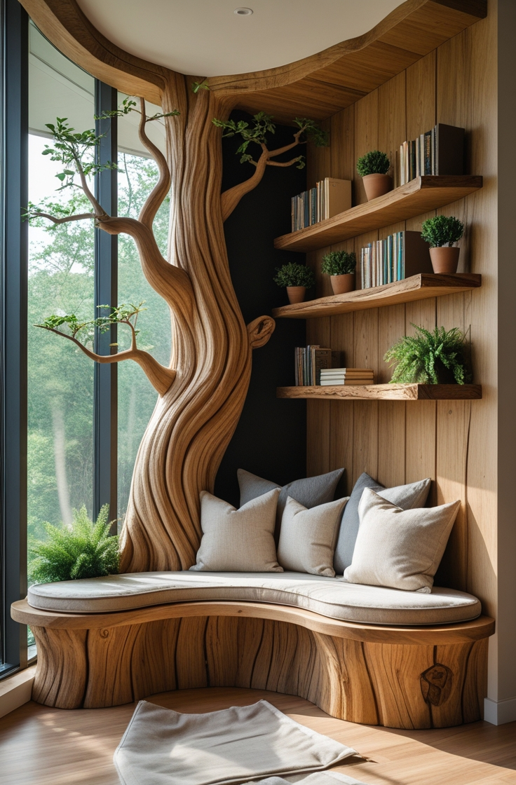 Cozy Boho Reading Nook with Arched Wall & Natural Light - Idea Dash