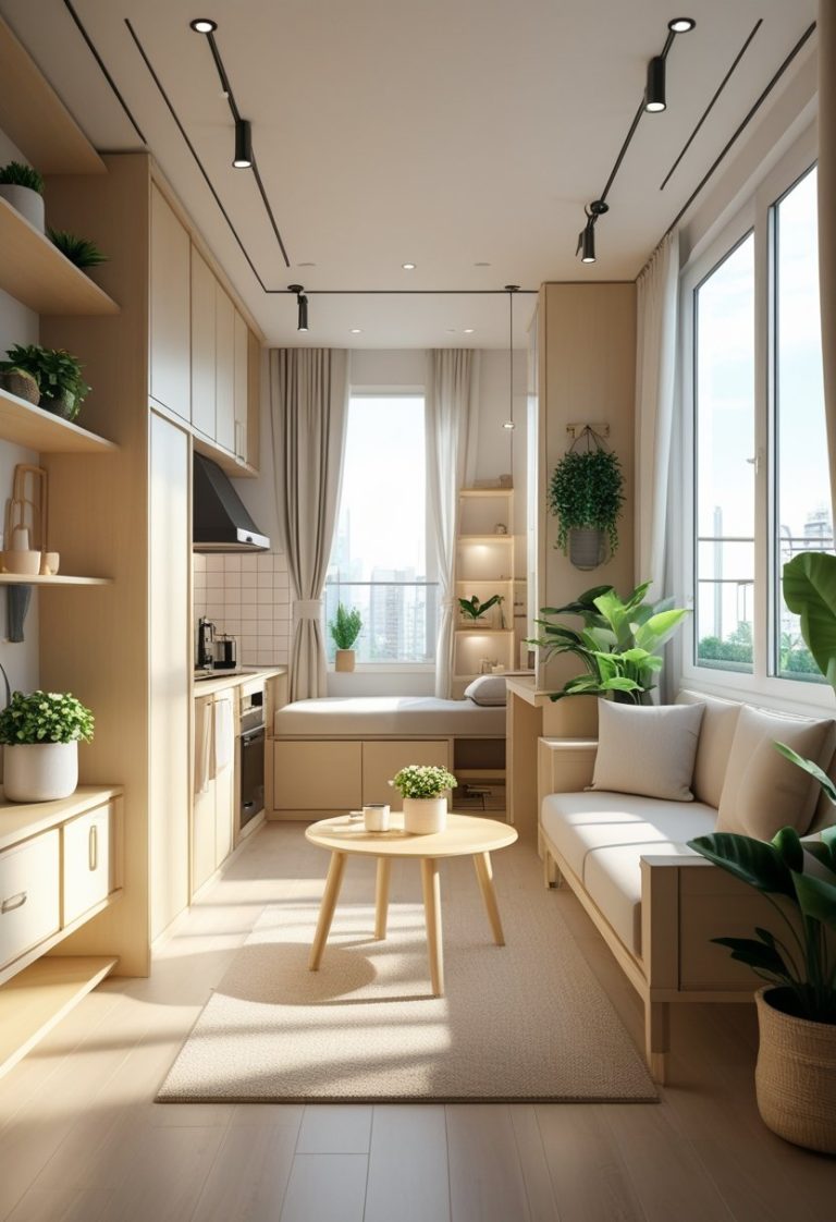 Modern Studio Apartment Layout Inspiration - Idea Dash